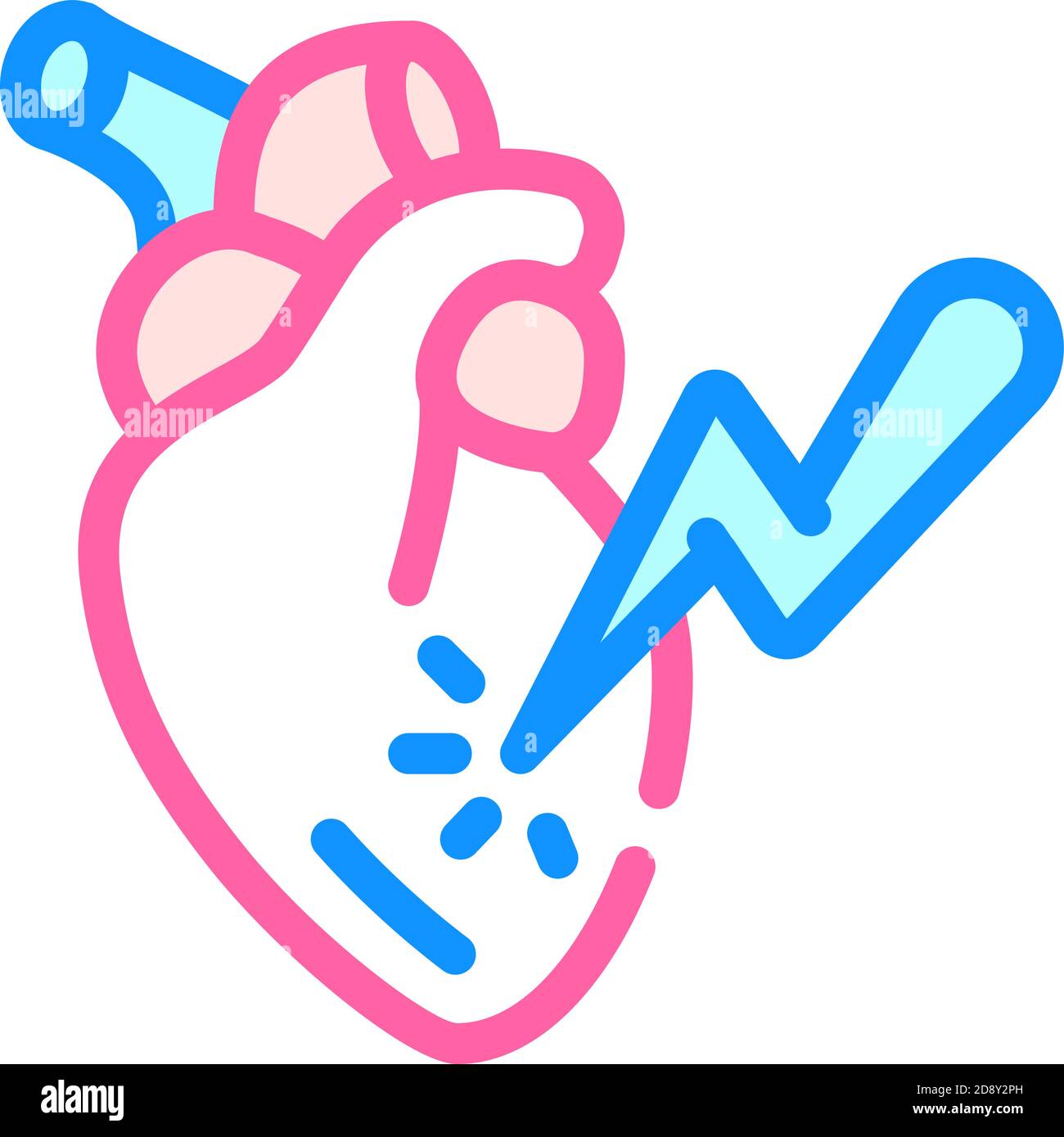 heart attack color icon vector illustration sign Stock Vector Image ...