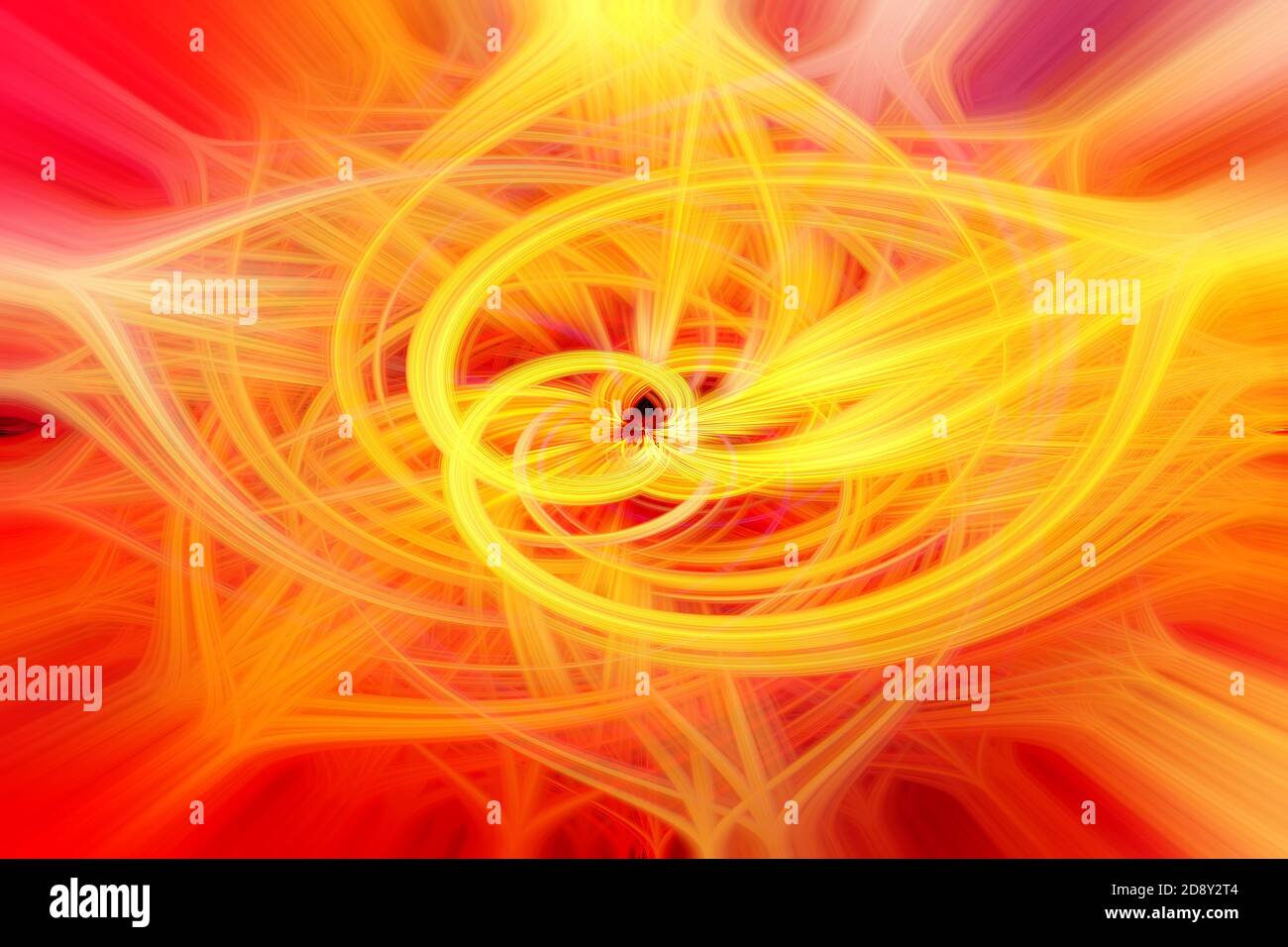 Beautiful abstract intertwined glowing 3d fibers forming a shape of ...