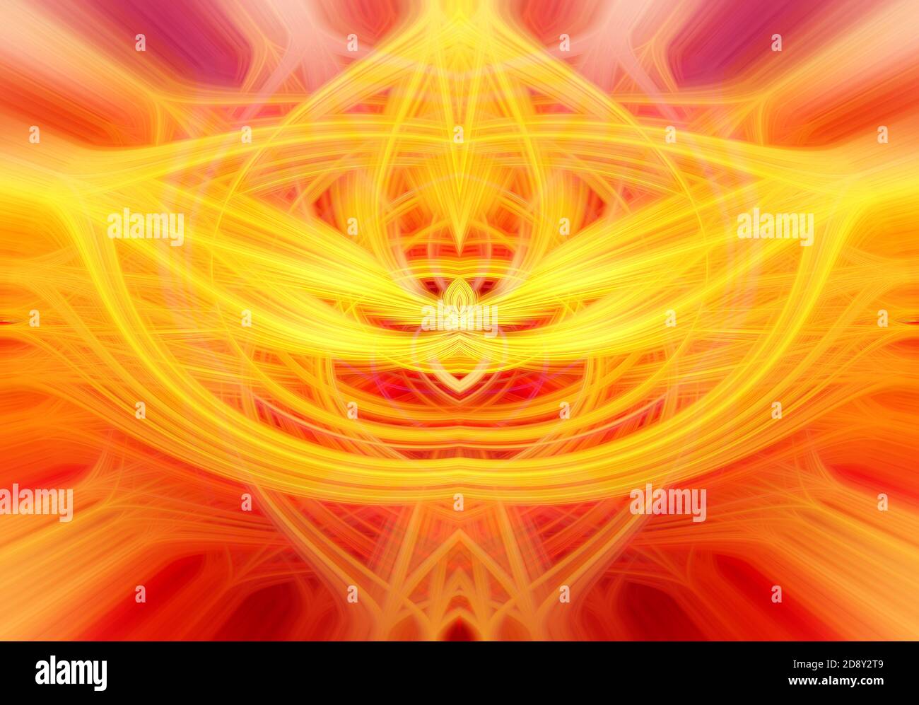 Beautiful abstract intertwined glowing 3d fibers forming a shape of ...