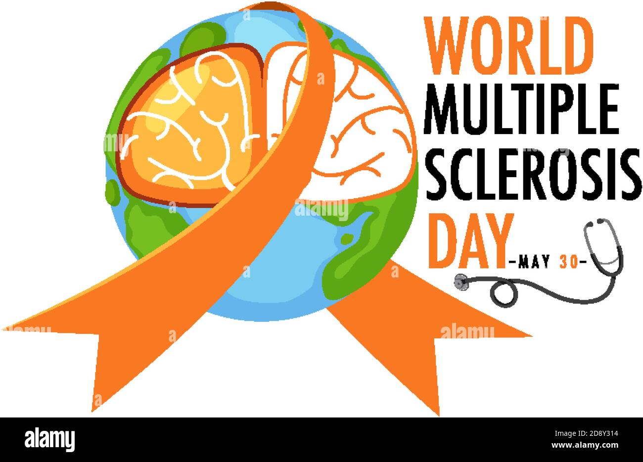World Multiple Sclerosis Day logo or banner illustration Stock Vector ...