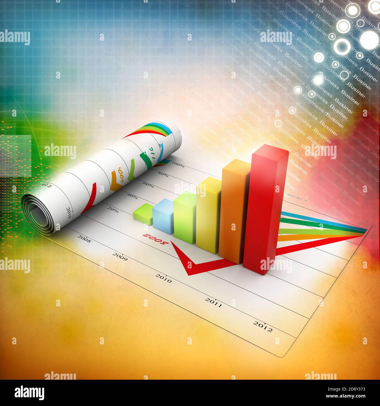 Business graph in abstract design Stock Photo - Alamy