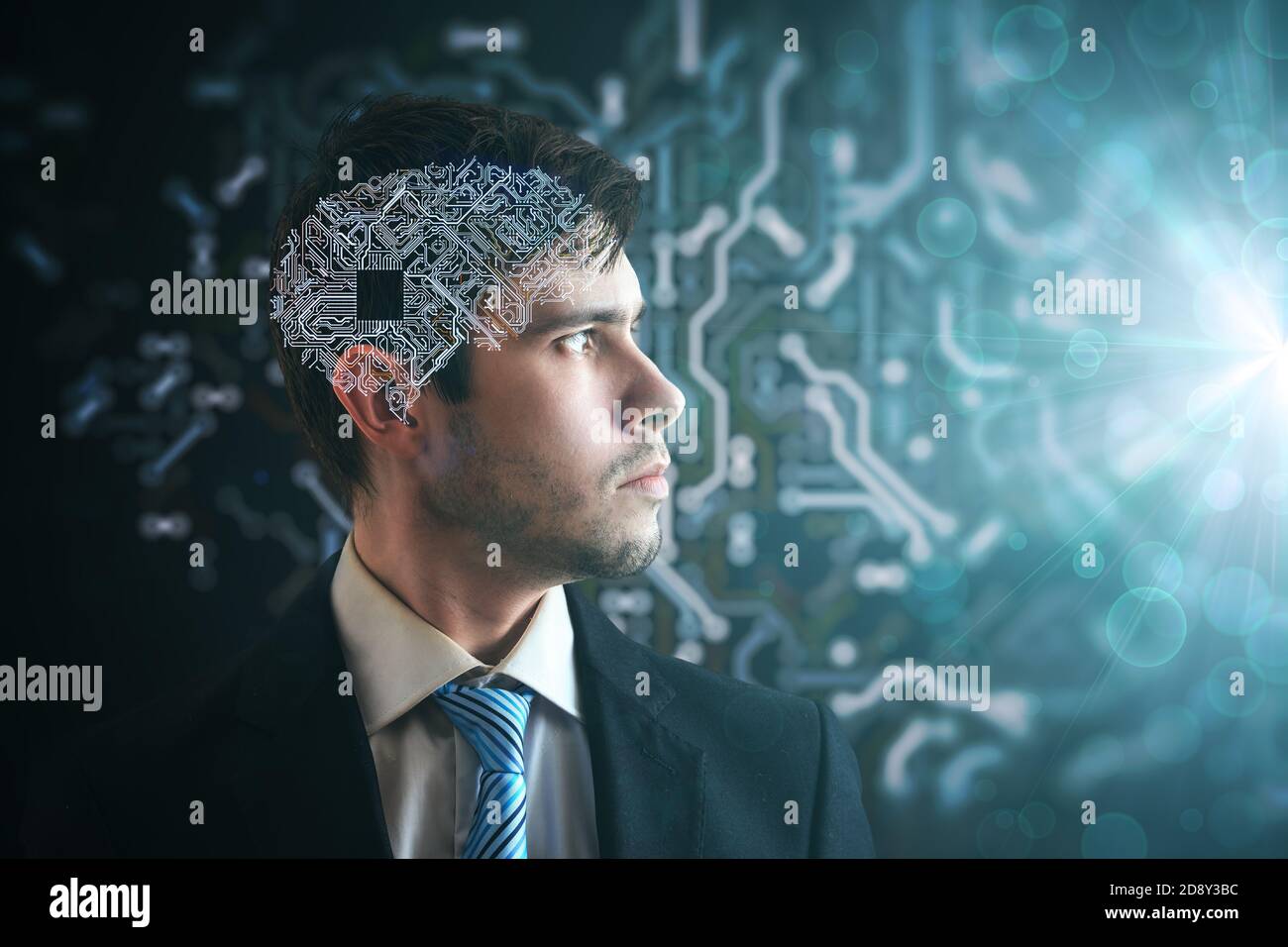 Human brain side view hi-res stock photography and images - Alamy