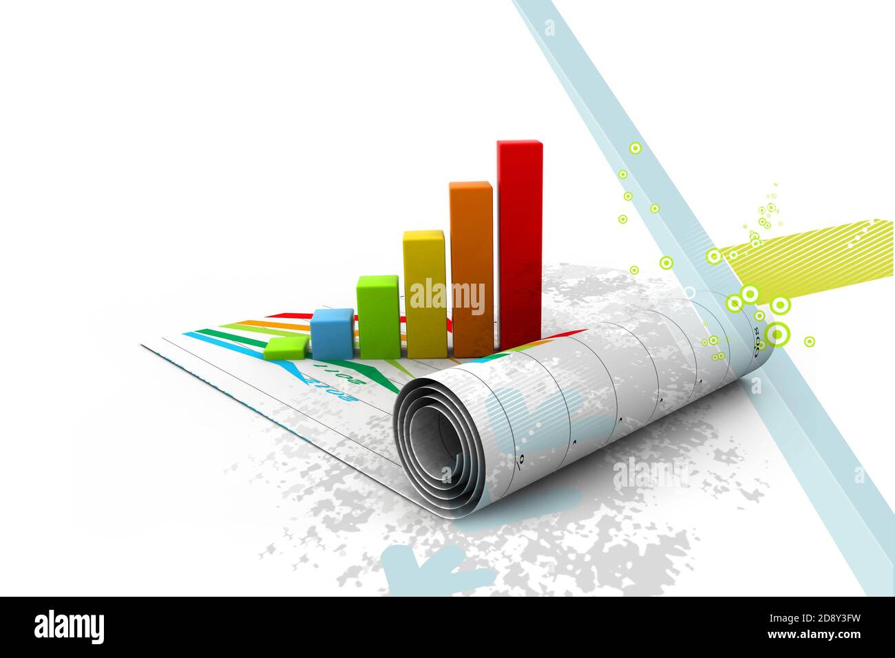 Business news and graph Stock Photo - Alamy