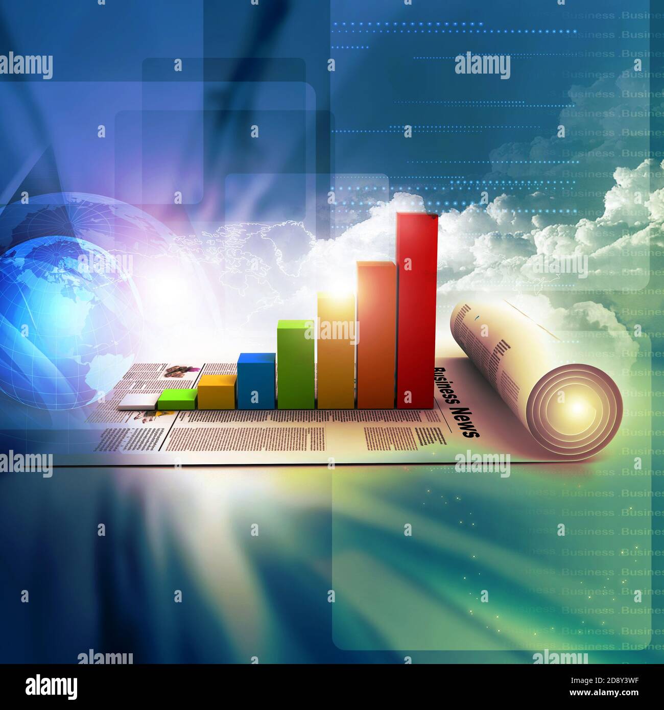 Business graph in abstract design Stock Photo - Alamy