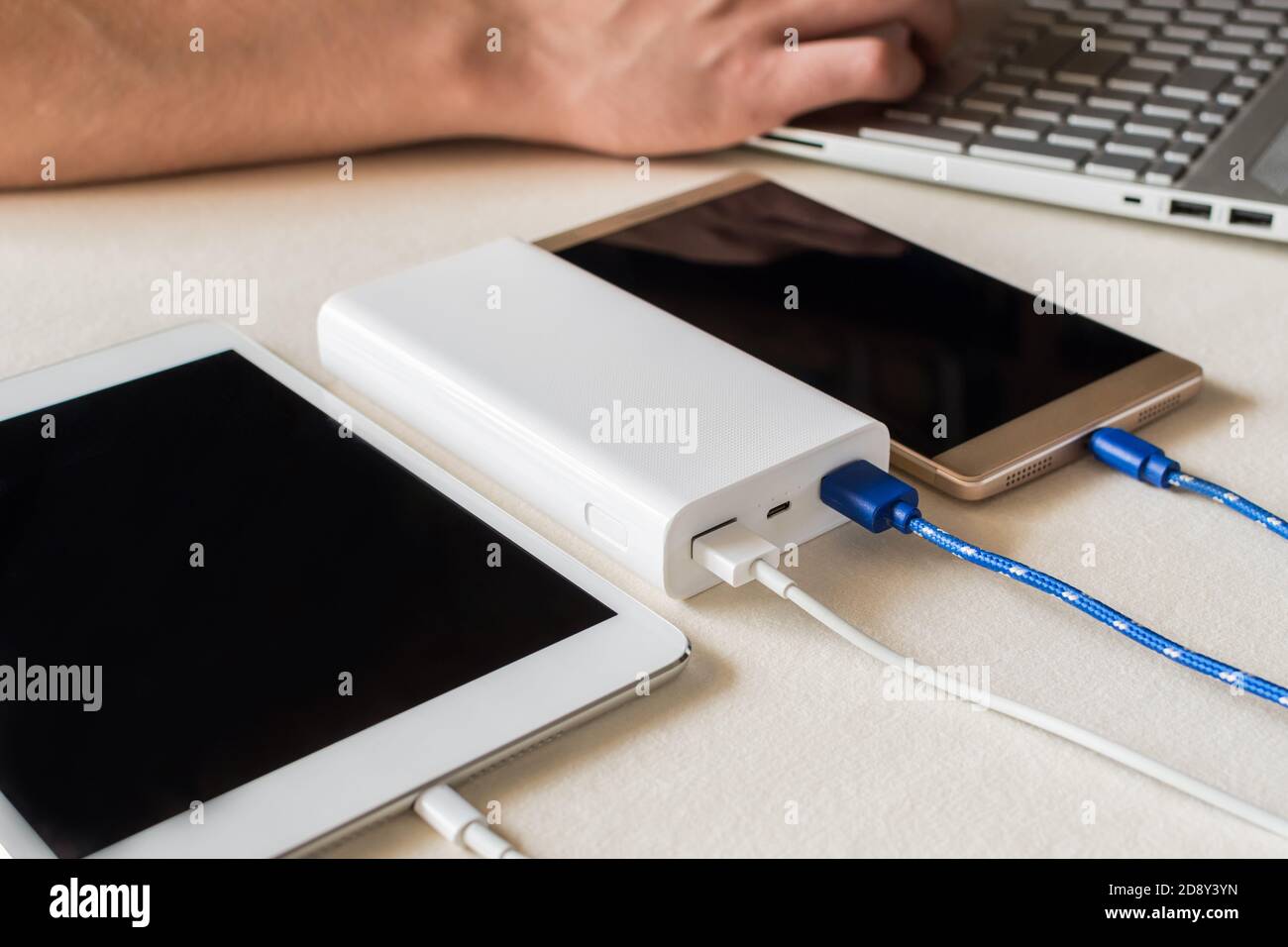 Power charge phone tablet hi-res stock photography and images - Alamy