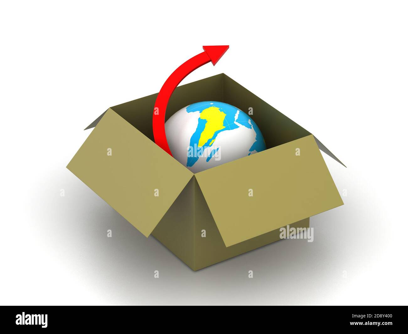 3d concept of World delivery container Stock Photo - Alamy