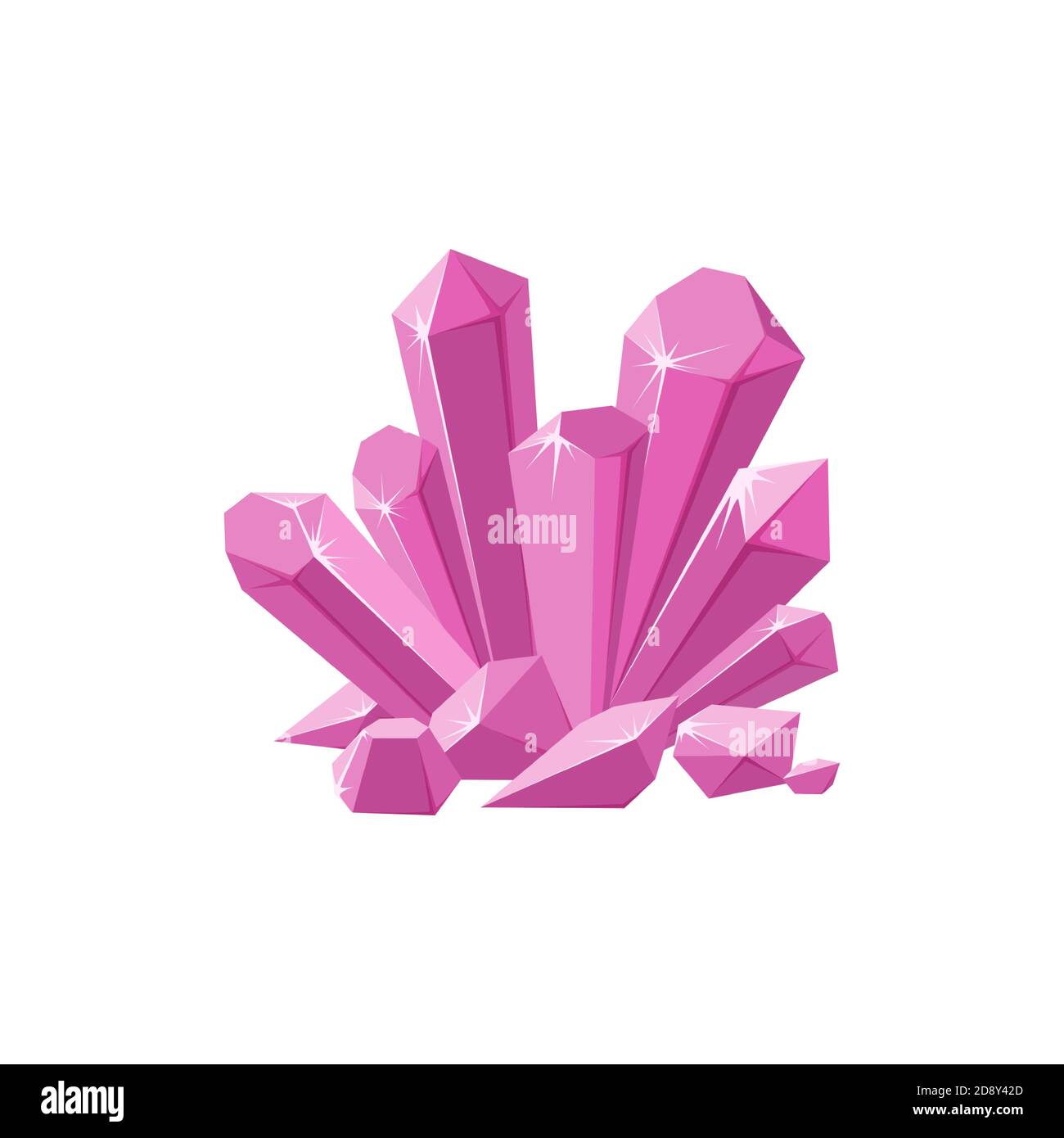 Pink crystals or gemstones with shimmering facets. Prescious crystal ...