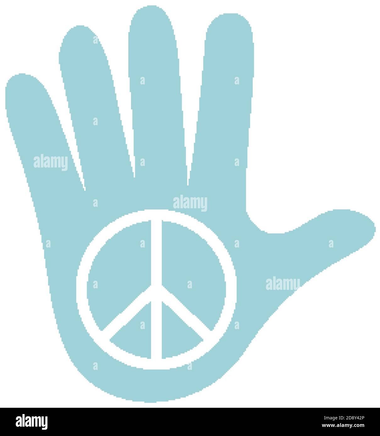 Blue peace symbol on white background illustration Stock Vector Image ...