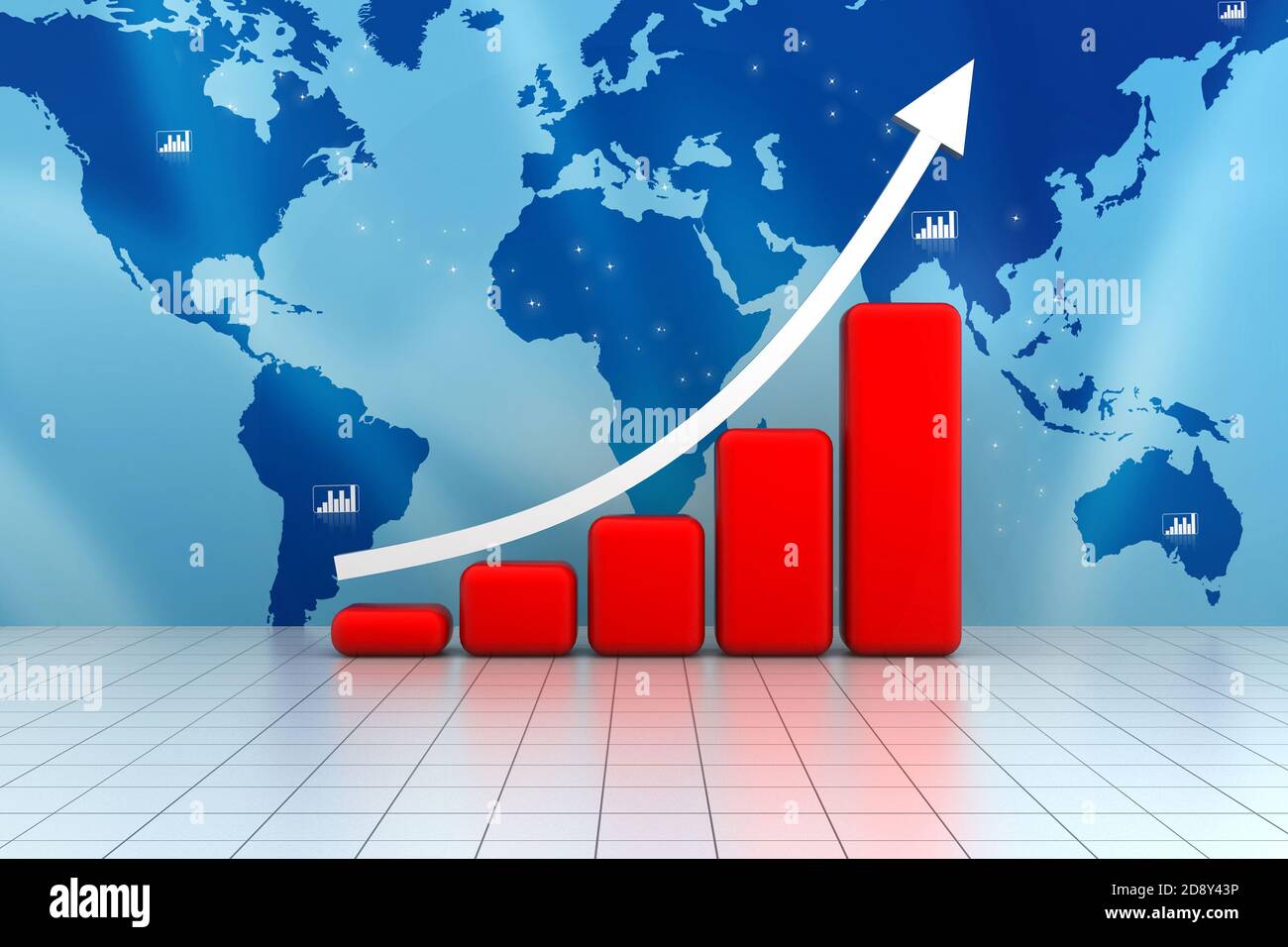 3d business graph Stock Photo - Alamy