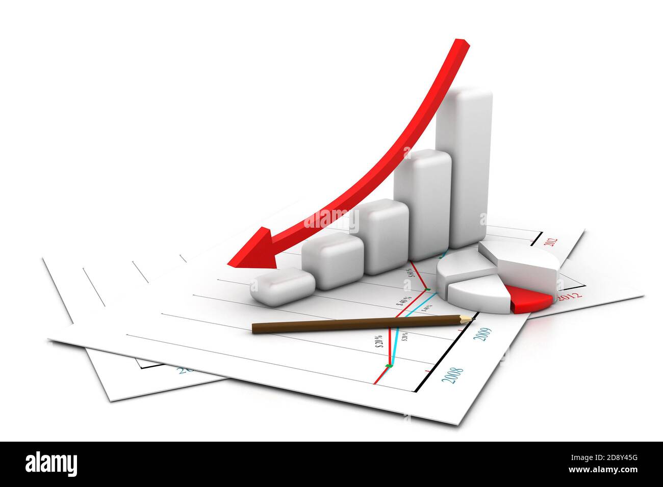 3d column chart Cut Out Stock Images & Pictures - Alamy
