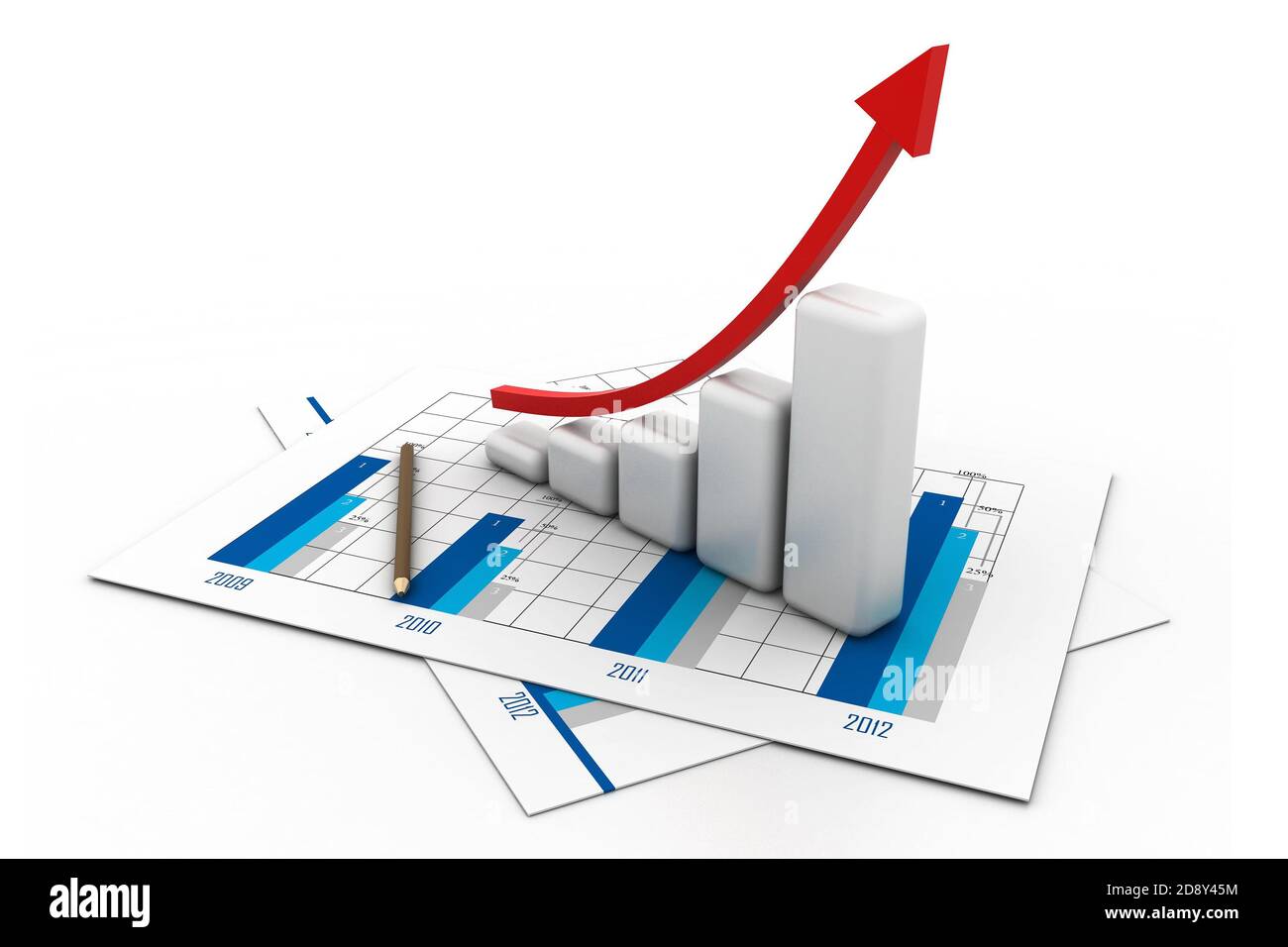 3d column chart Cut Out Stock Images & Pictures - Alamy