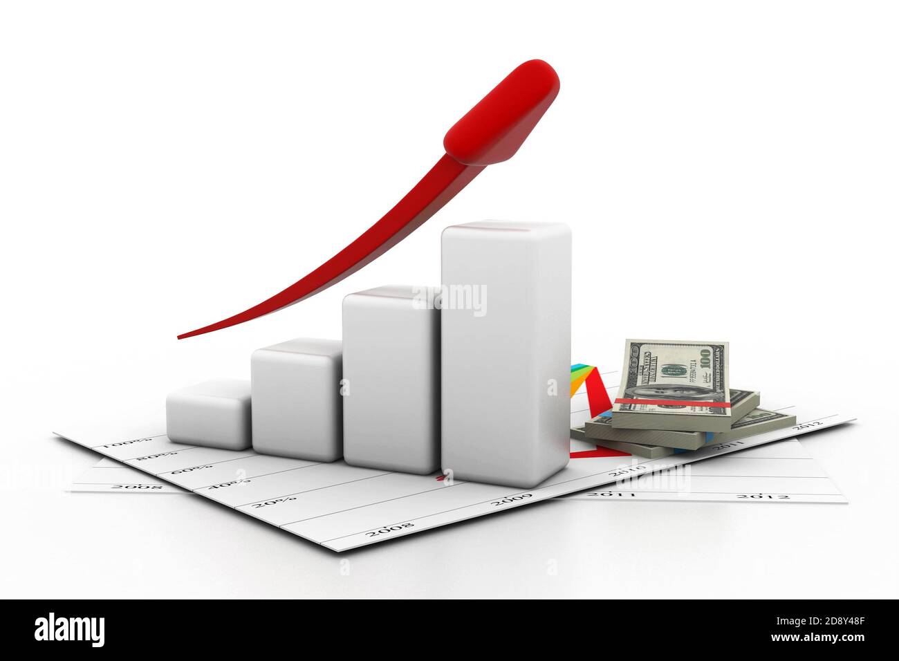 Business graph with chart Stock Photo - Alamy
