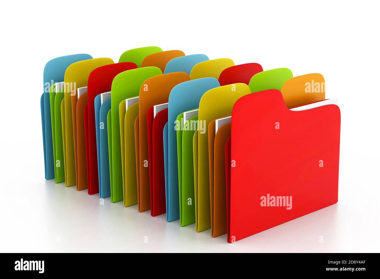3d colorful folders Stock Photo - Alamy