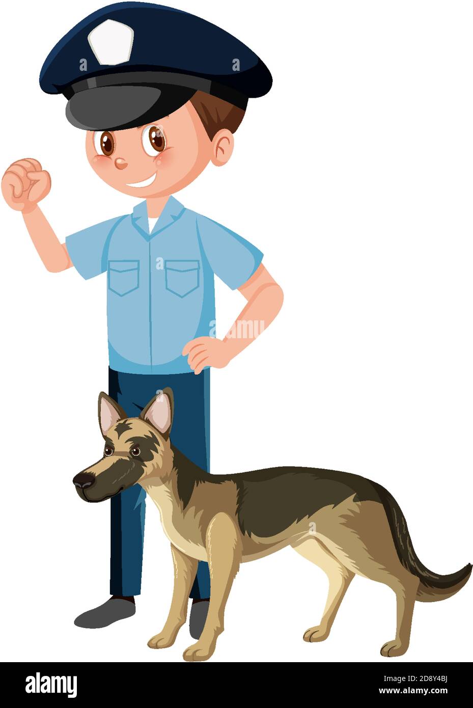 Police Officer With Dog Clipart