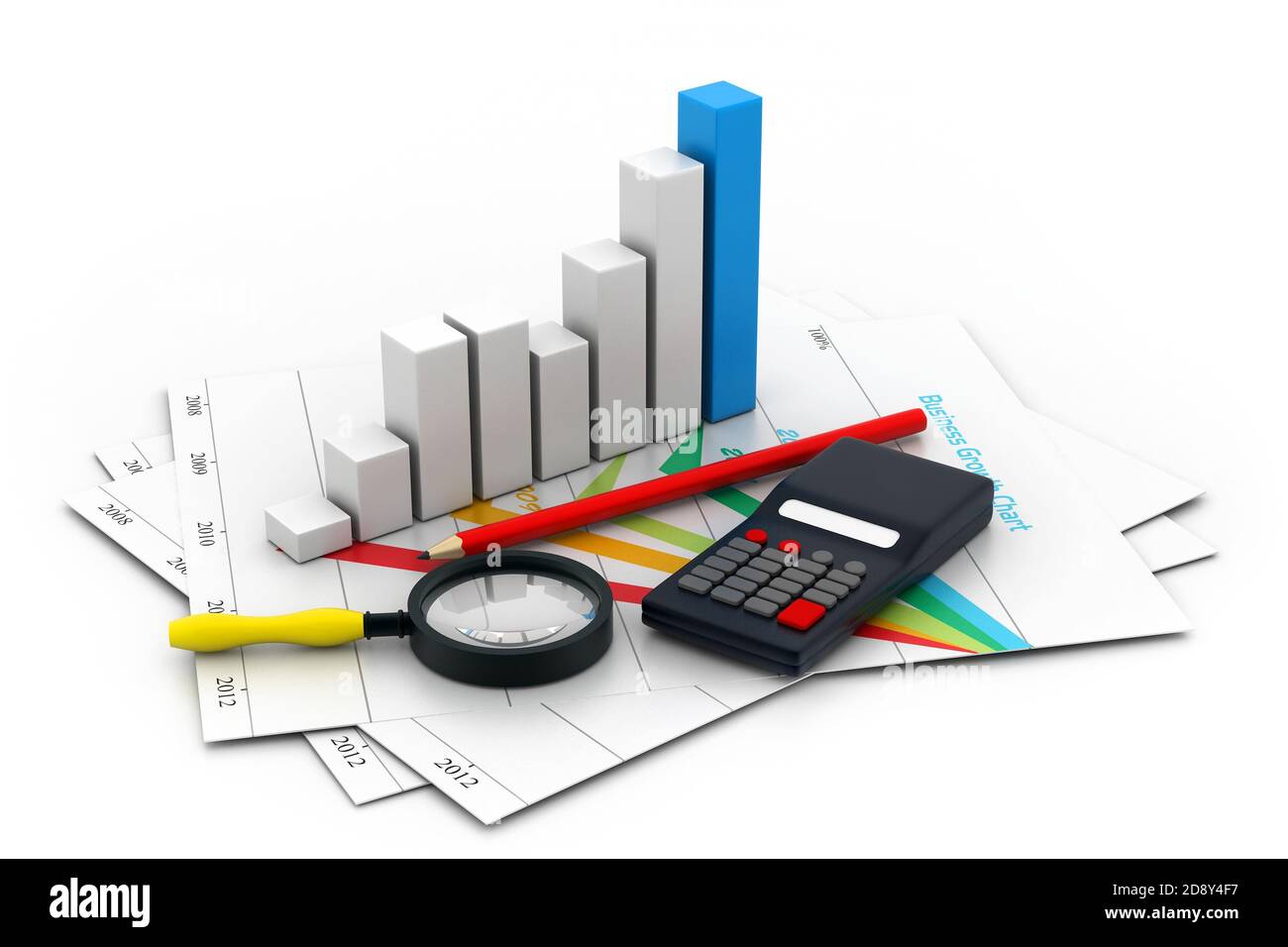 Business graph analyzing Stock Photo - Alamy