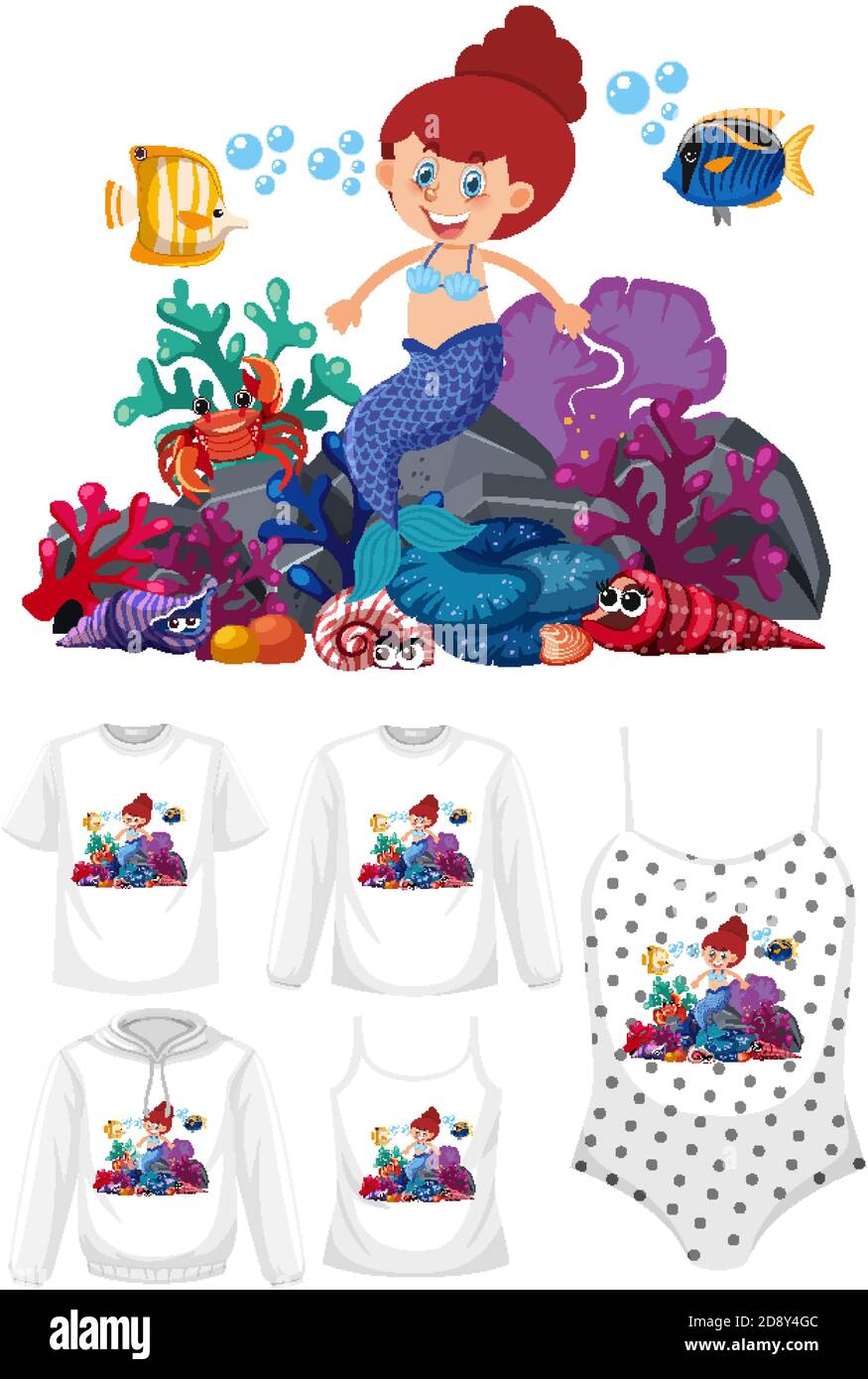 Mermaid shirt Cut Out Stock Images & Pictures - Alamy