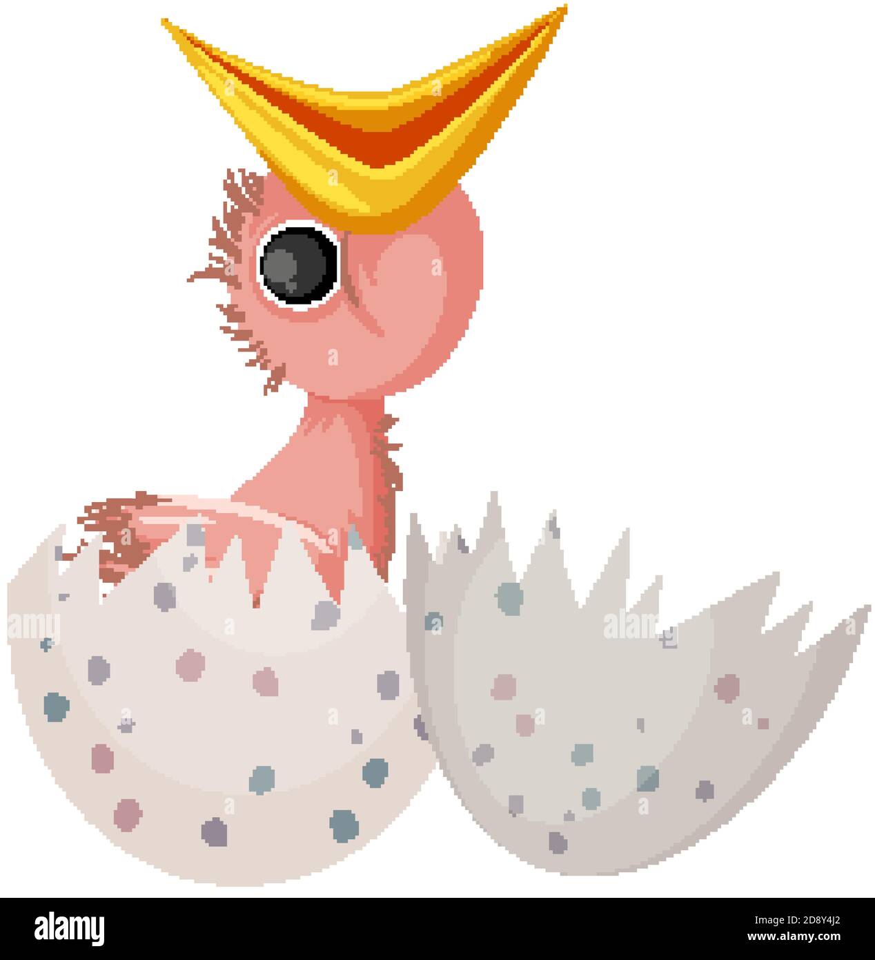 Chick hatching egg isolated illustration Stock Vector Image & Art - Alamy