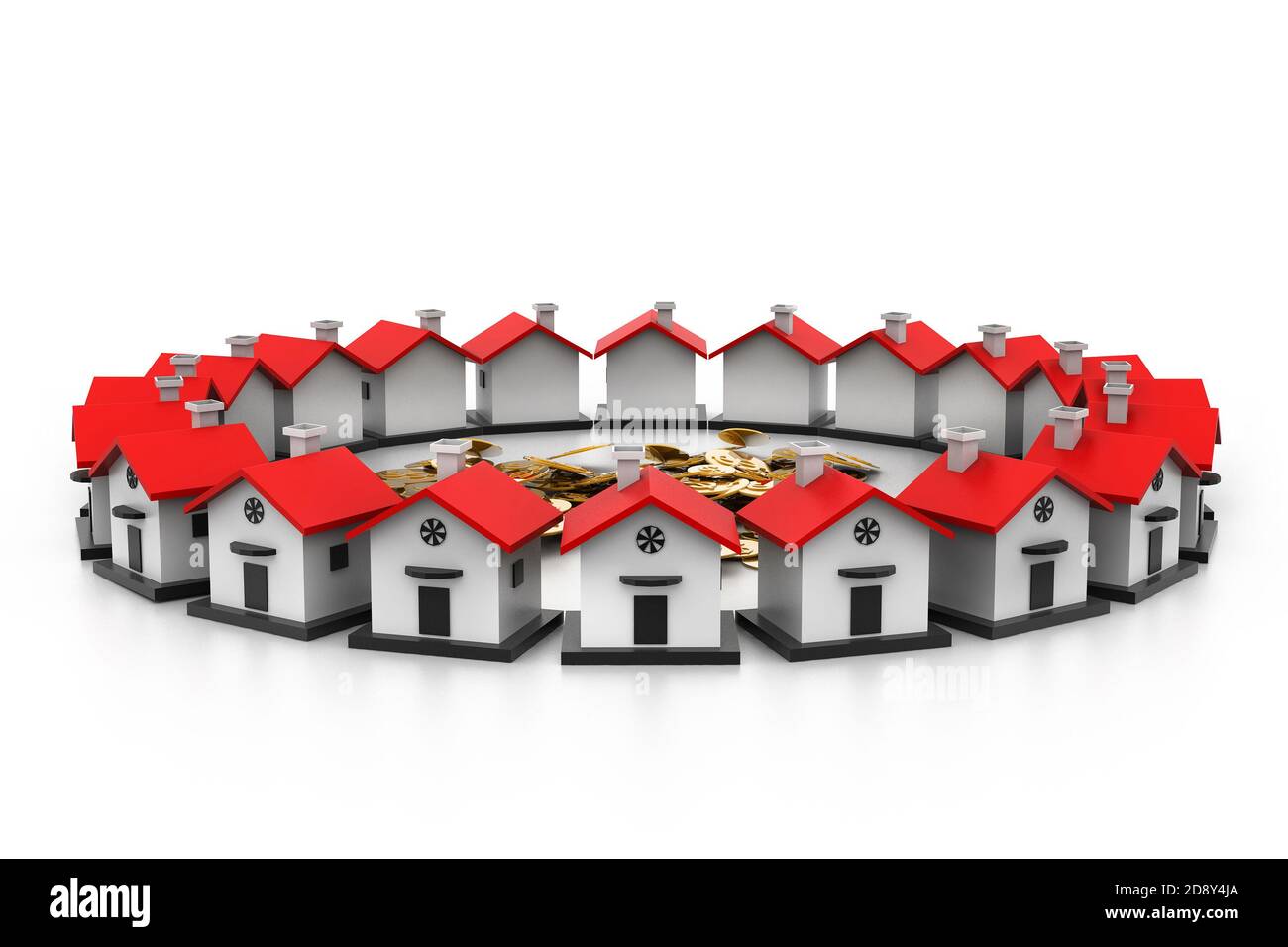 Houses circle hi-res stock photography and images - Alamy