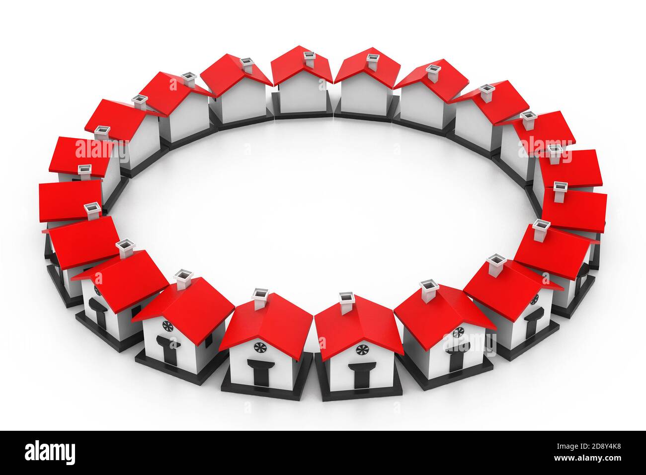 Houses circle hi-res stock photography and images - Alamy