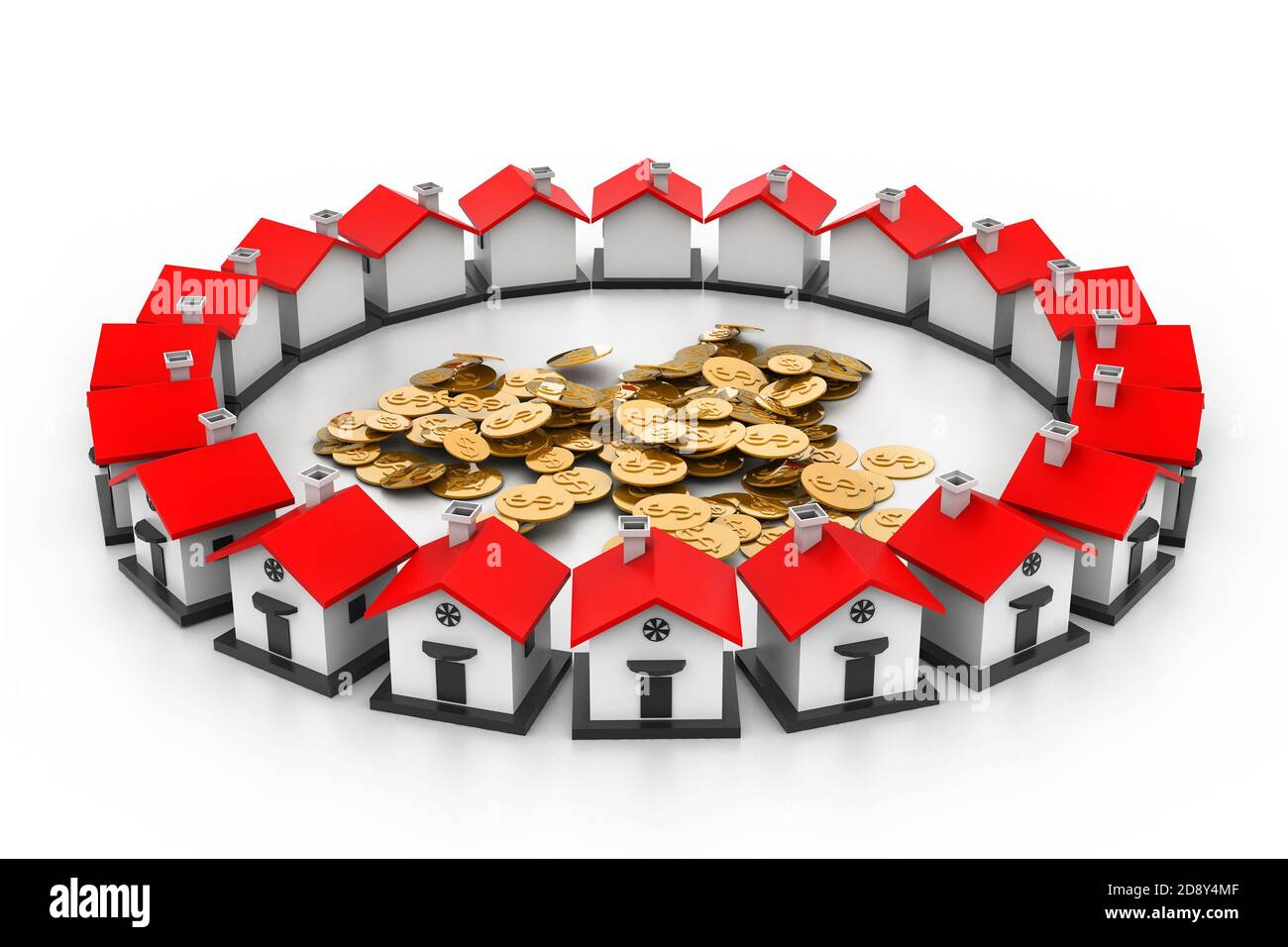 Houses circle hi-res stock photography and images - Alamy