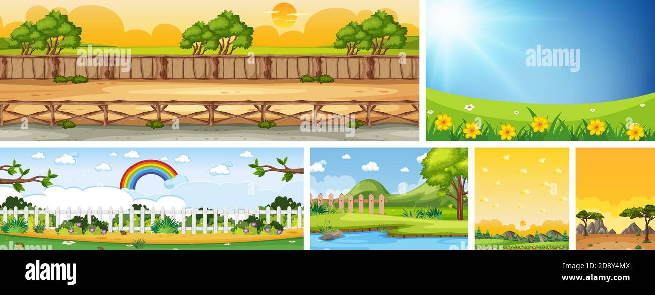 Vertical sightseeing scenery daytime Stock Vector Images - Alamy