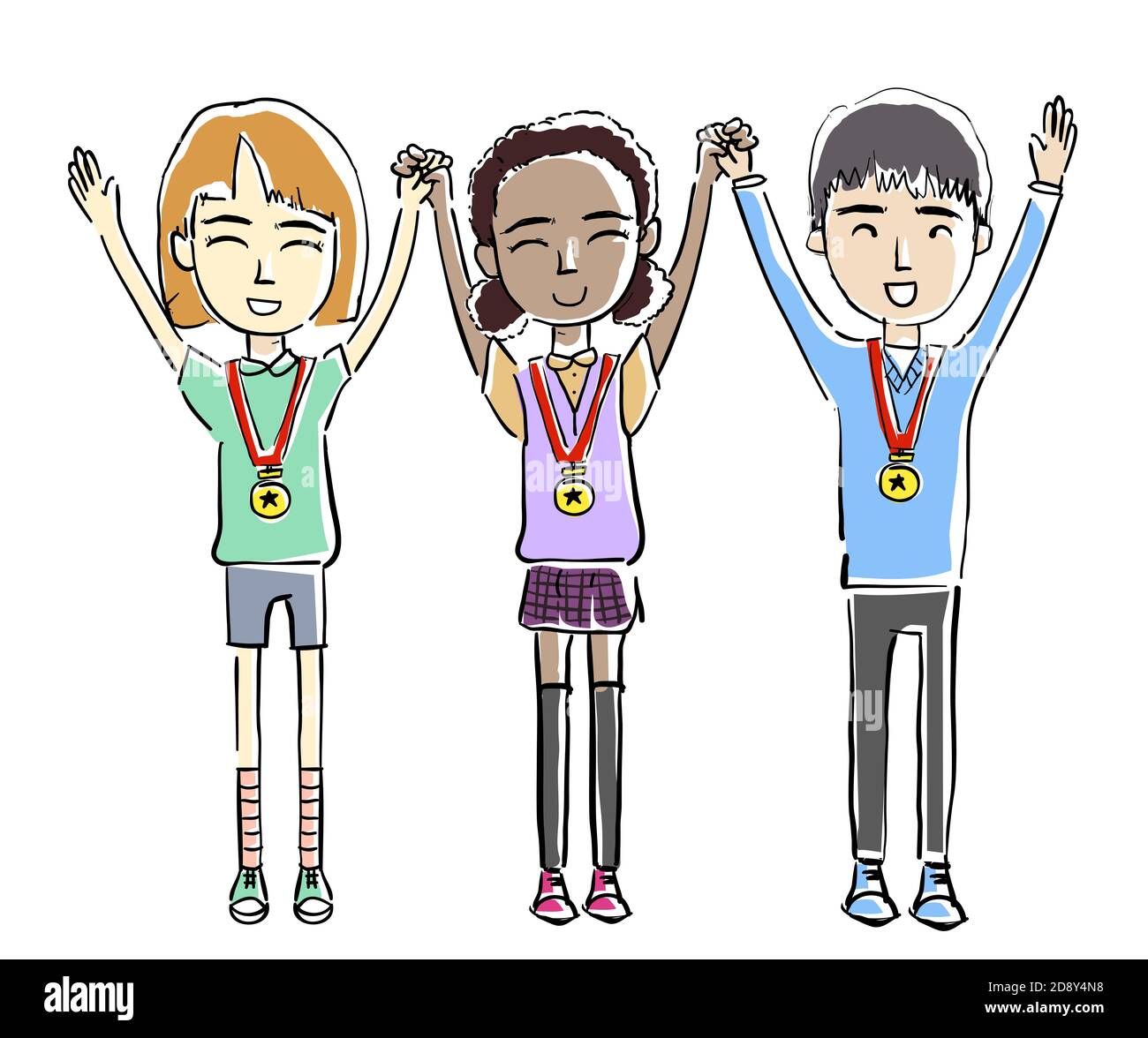 Boy wearing medal Cut Out Stock Images & Pictures - Alamy