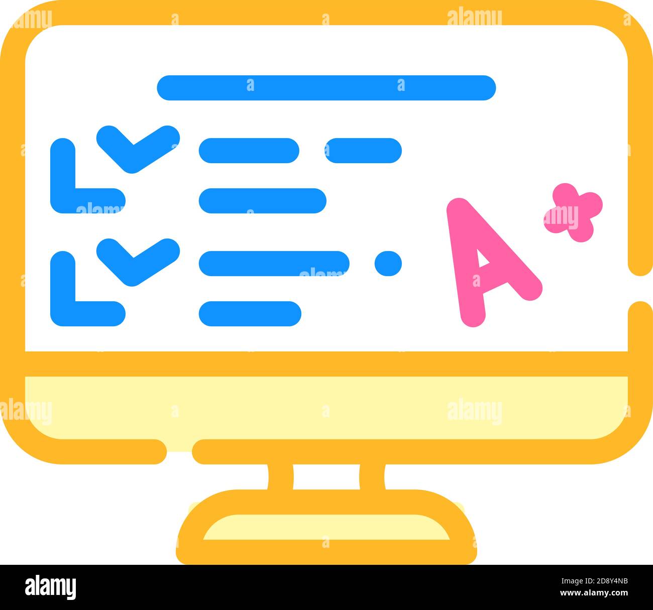 electronic test result color icon vector illustration Stock Vector ...