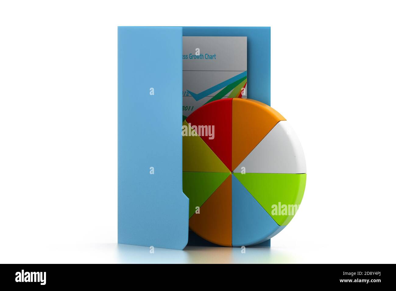 Business chart in folder Stock Photo - Alamy