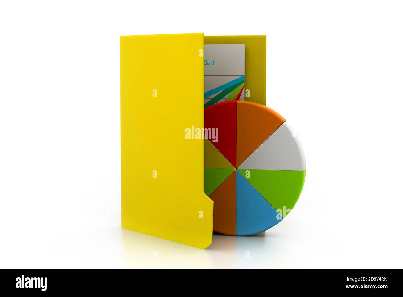 Business chart in folder Stock Photo - Alamy