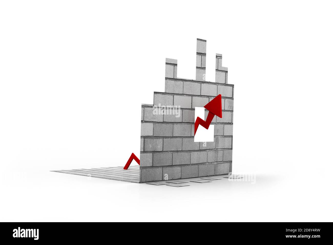 Ascending red arrow hi-res stock photography and images - Alamy