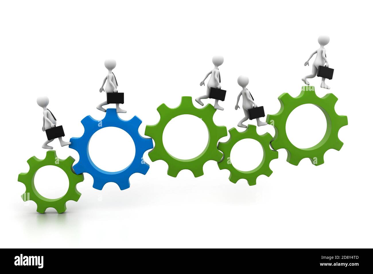 Business people running in gear Stock Photo - Alamy