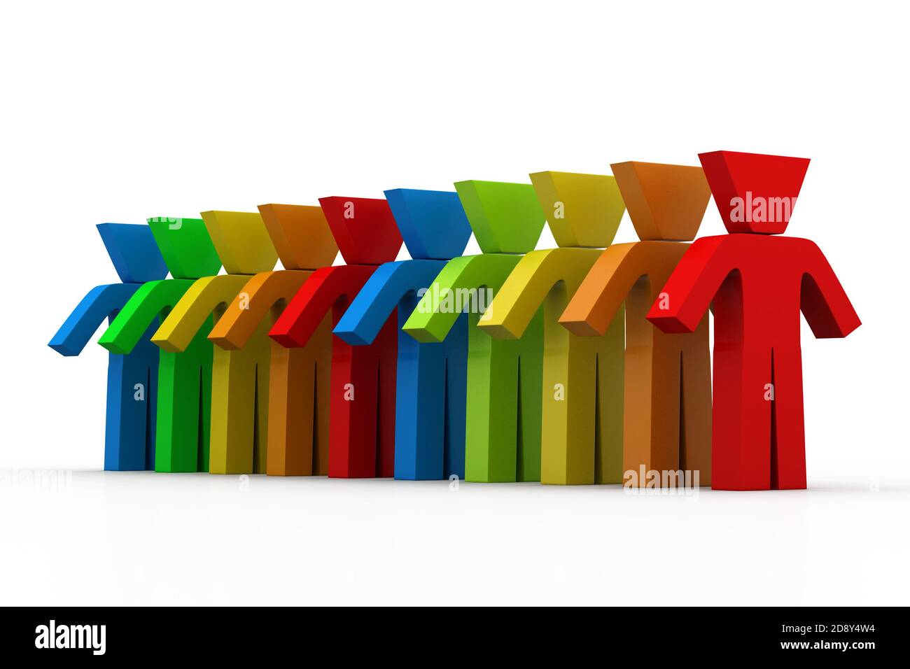 Group of people in row Stock Photo - Alamy
