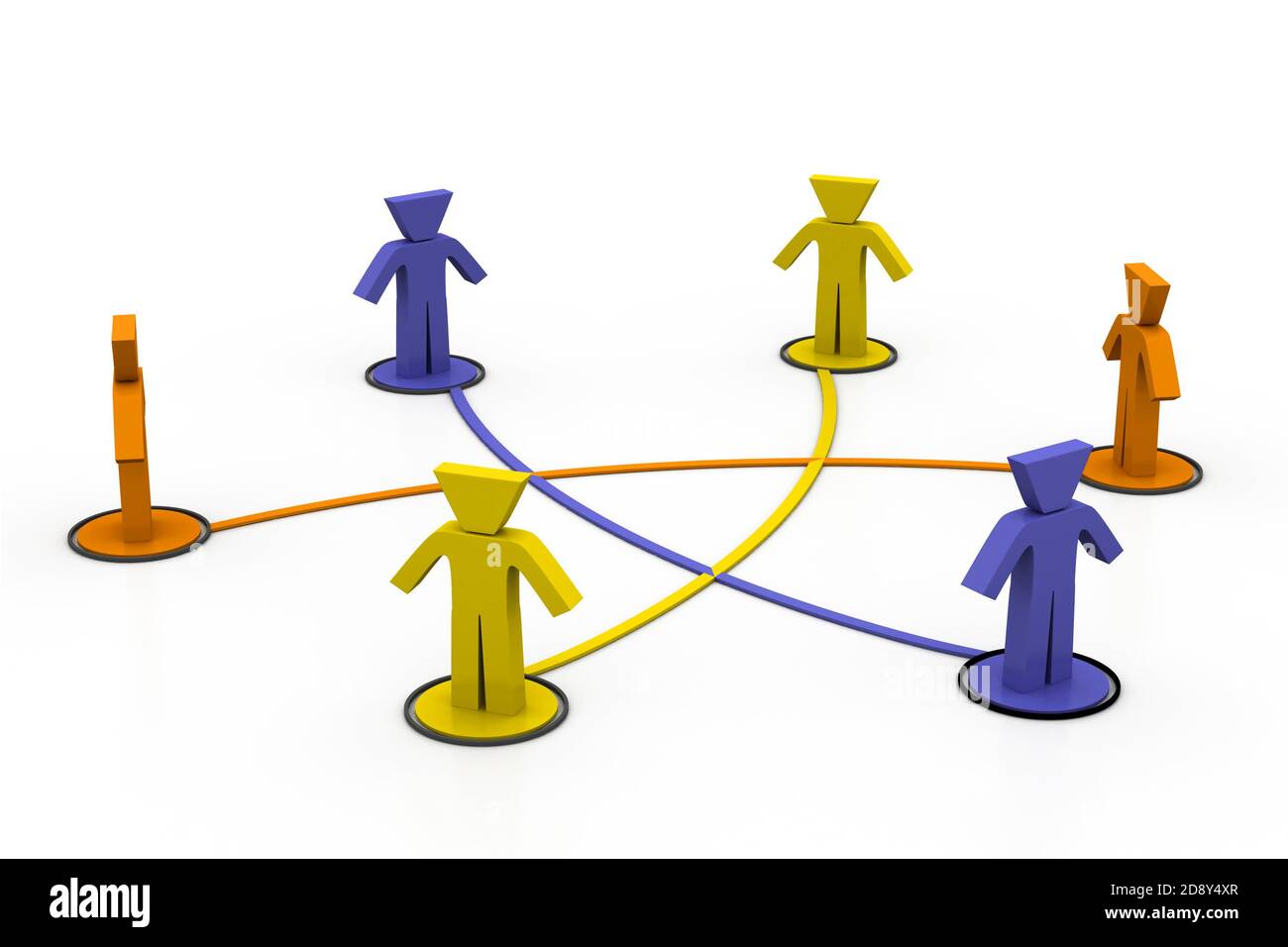 Business network connection stick figure Cut Out Stock Images ...