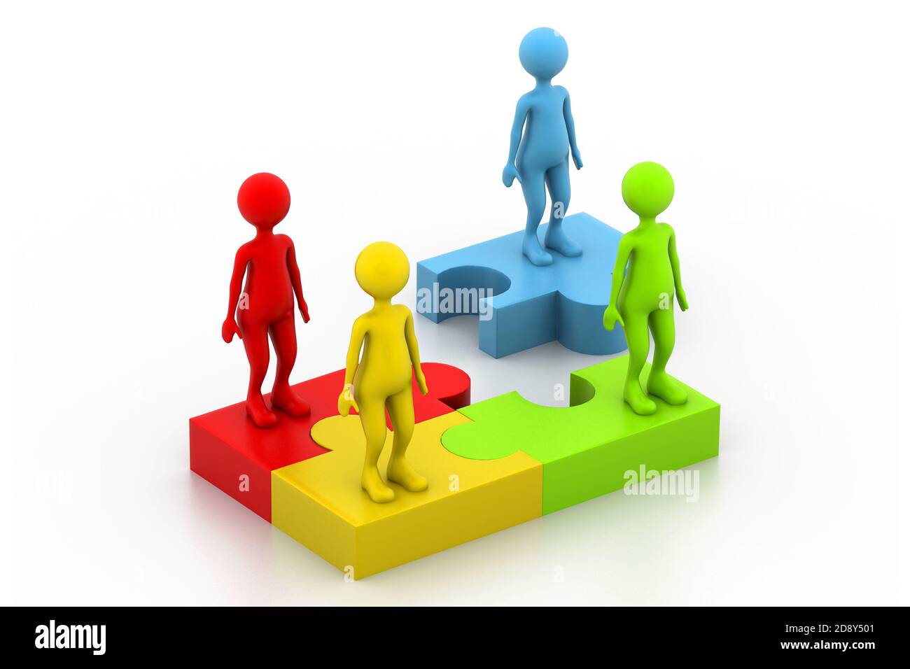 People in puzzle Stock Photo - Alamy