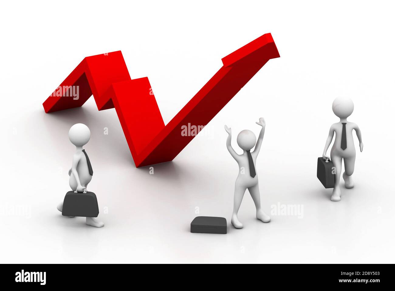 Business growth graph with people.(business success concept Stock Photo ...