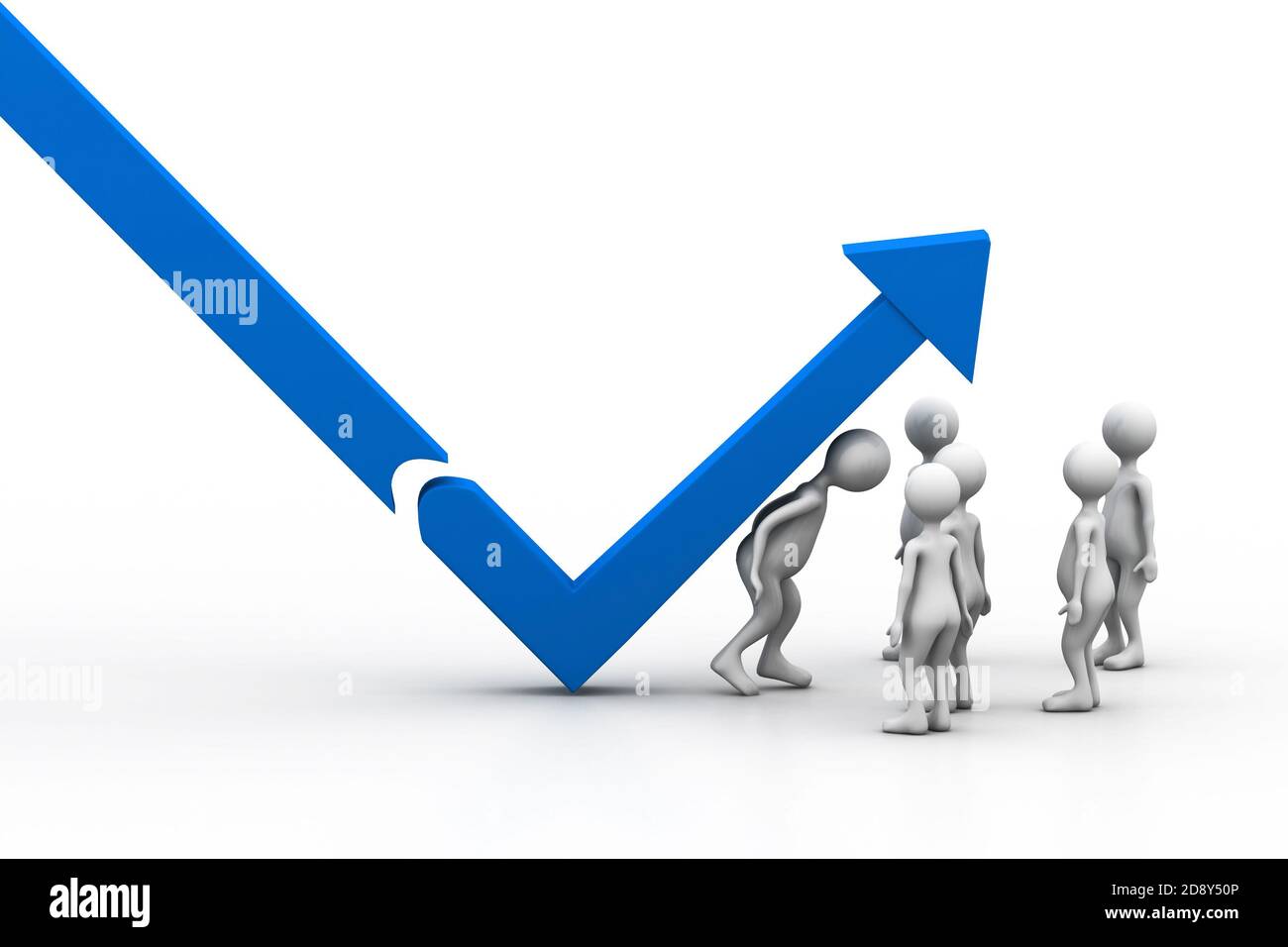 Teamwork Increase Arrow Stock Photo - Alamy