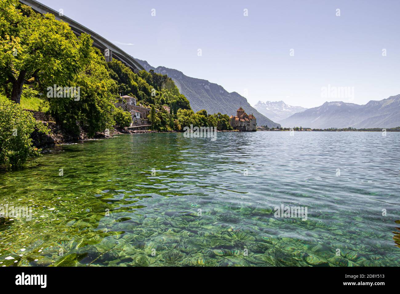 Alps on Lake Geneva at Montreux, Switzerland Stock Photo - Alamy