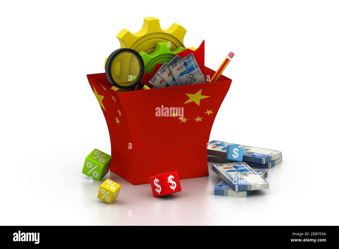 Financial graph in china Stock Photo - Alamy