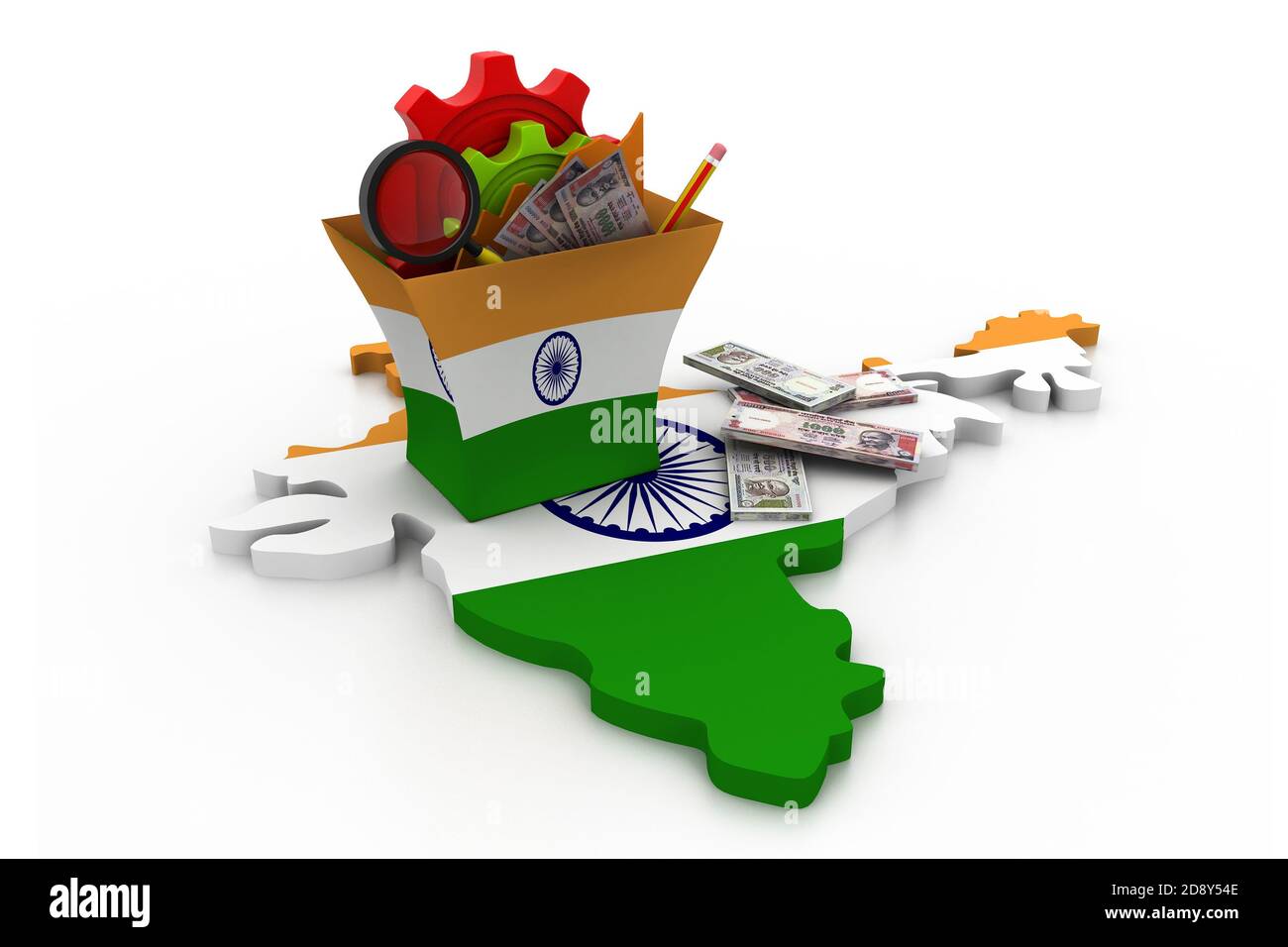 Colourful india map hi-res stock photography and images - Alamy