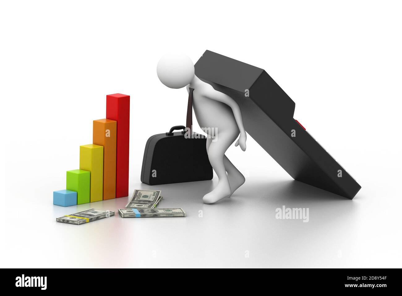 Business man with graph Stock Photo - Alamy