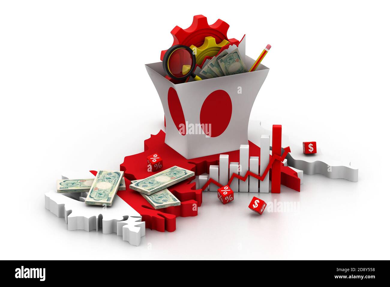 Financial graph in Japan Stock Photo - Alamy