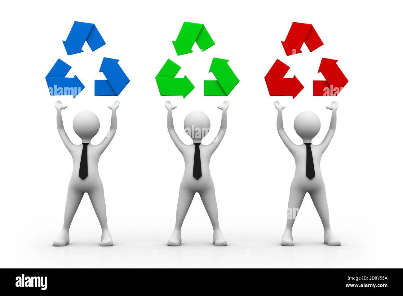 man with recycling symbol Stock Photo - Alamy