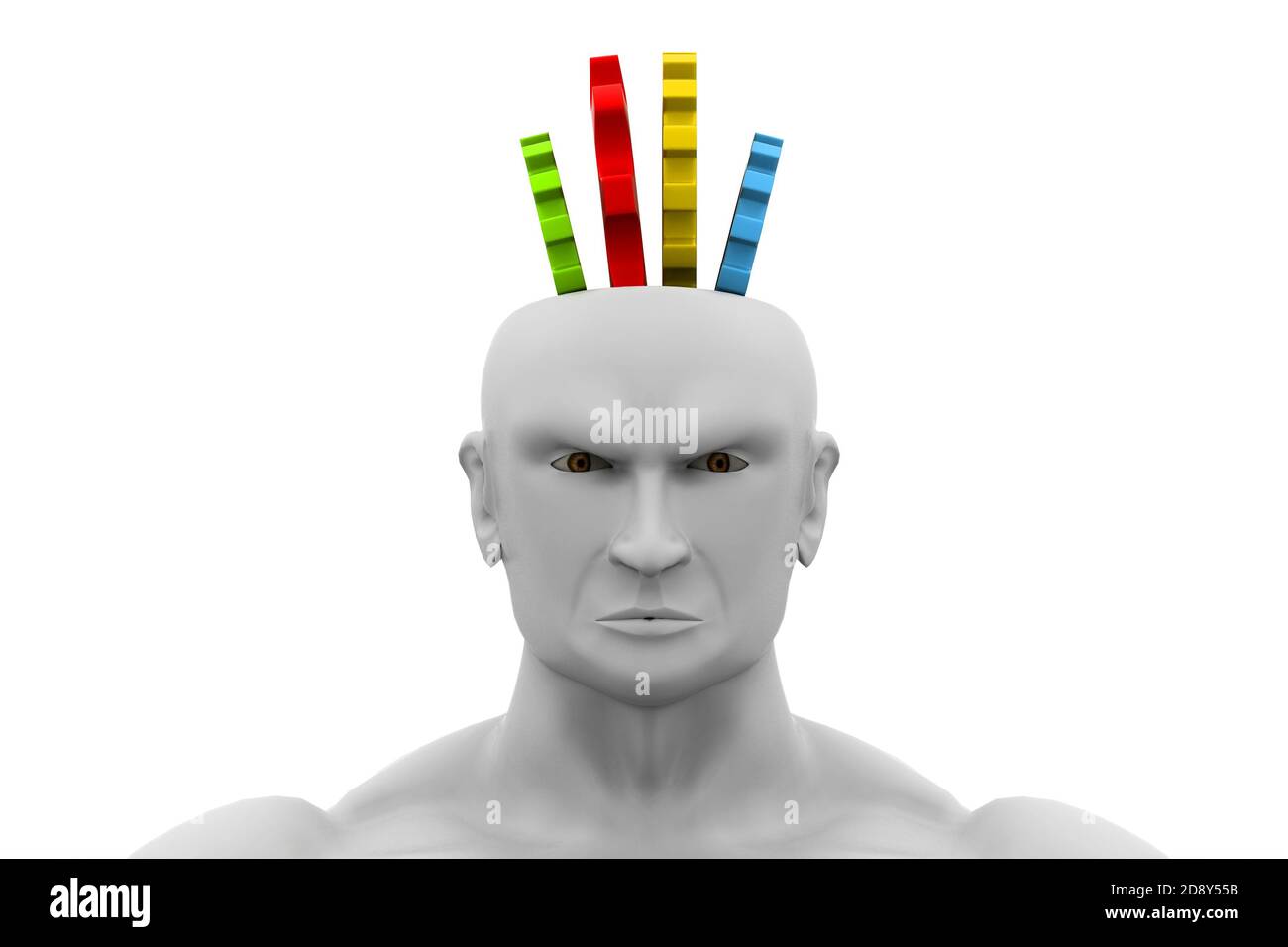 human head with gears Stock Photo - Alamy