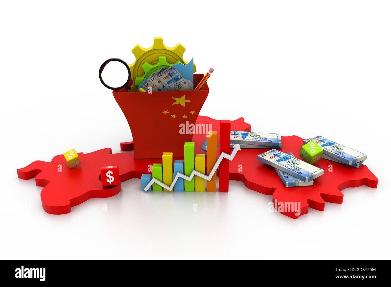 Financial graph in china Stock Photo - Alamy