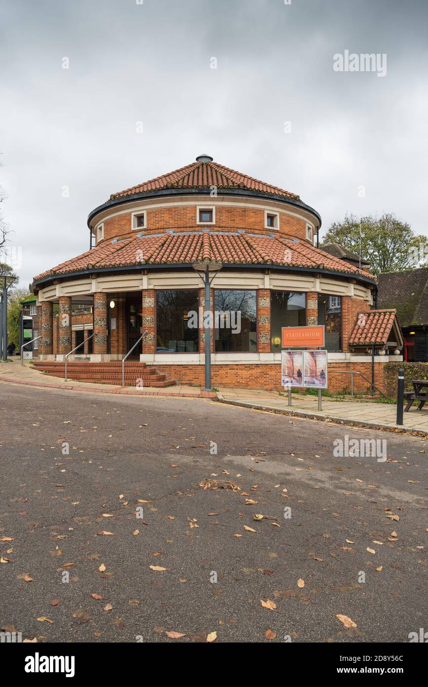 The Verulamium Roman museum. St. Albans, Hertfordshire, England, UK ...