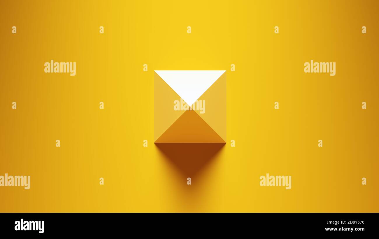 Yellow Pyramid 3d illustration render Stock Photo - Alamy