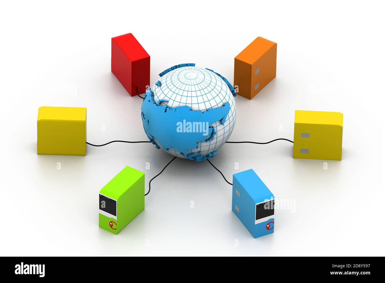 Global computer network Stock Photo - Alamy