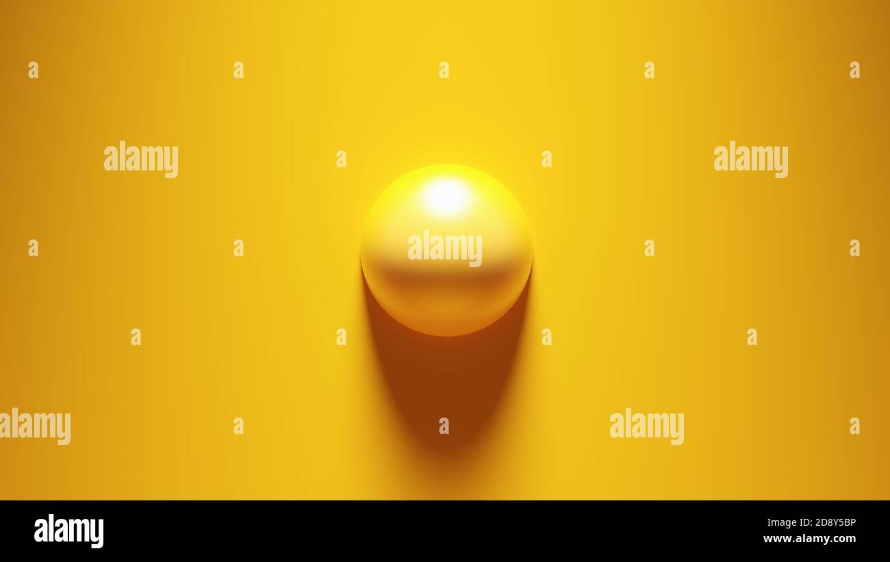 Yellow Sphere 3d illustration render Stock Photo - Alamy