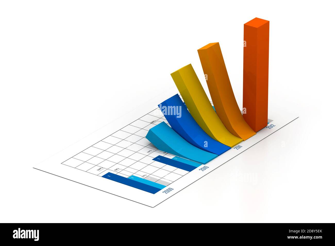 Business graph with growth chart Stock Photo - Alamy