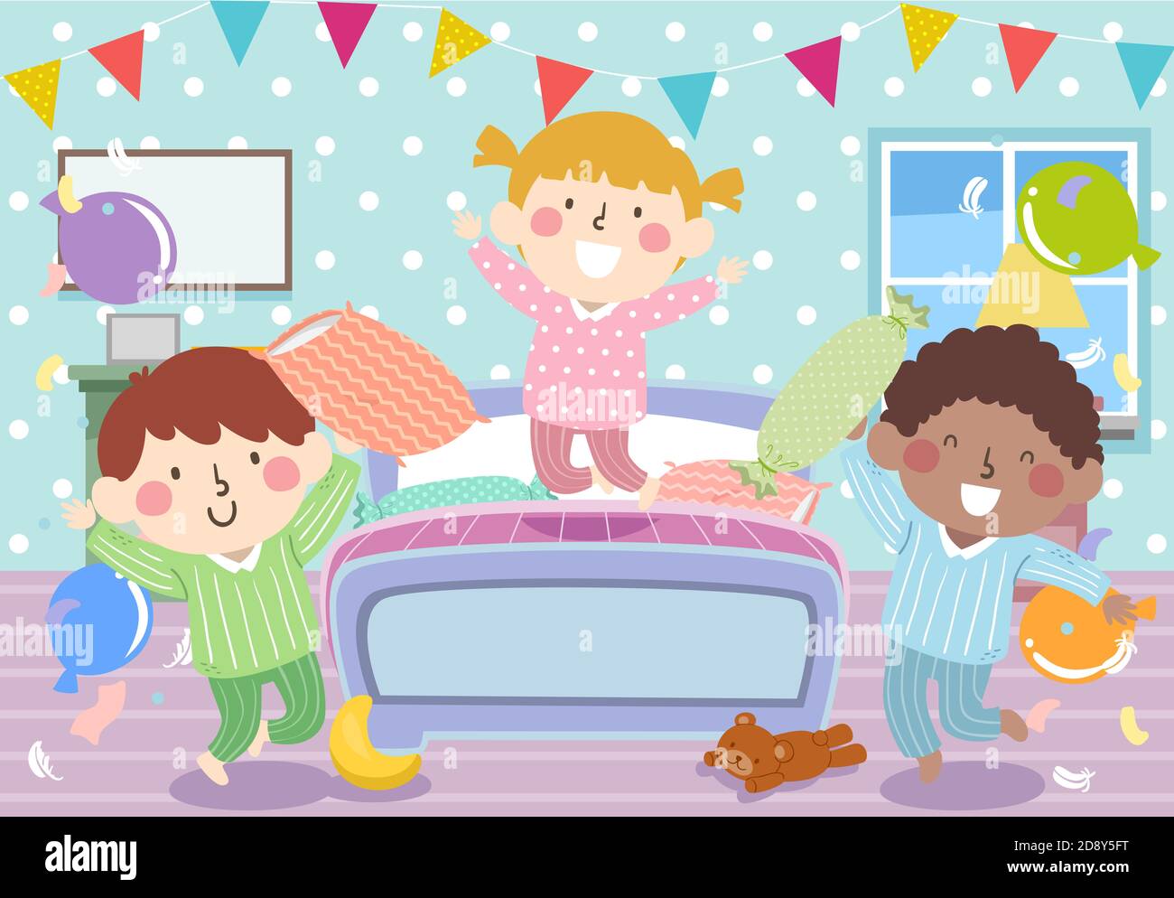 Kids in pjs hi-res stock photography and images - Alamy